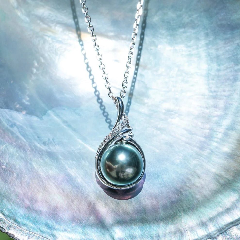 Collier perle noire - Perle culture