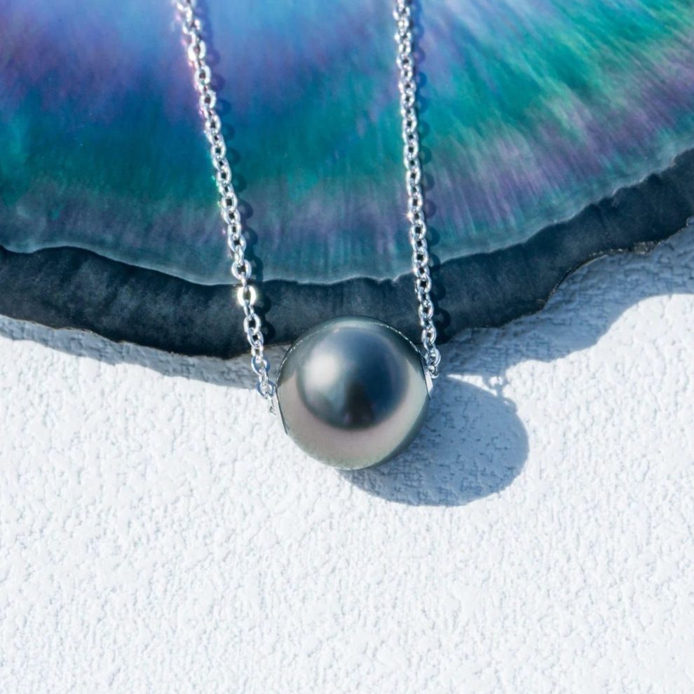 Collier perle noire - Perle culture