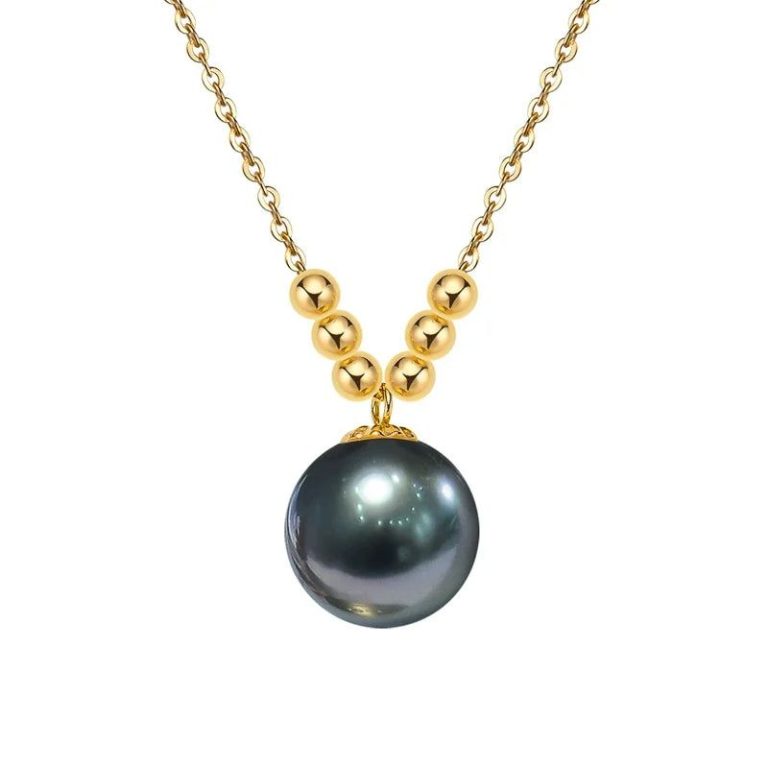 Collier perle noire - Perle culture